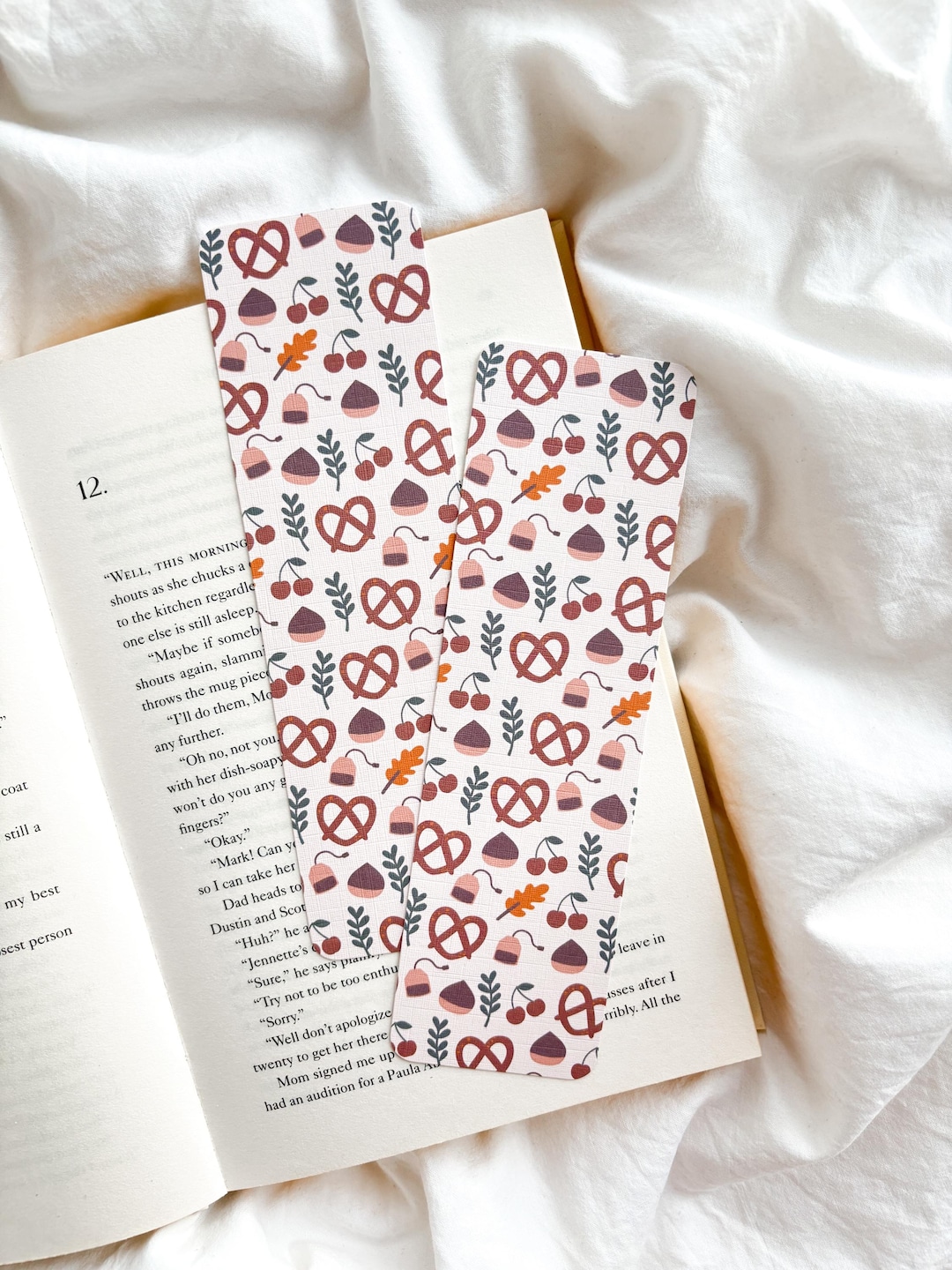 Cute Pretzel Winter Print Bookmark | Autumn Fall Bookmark | Cosy Season ...