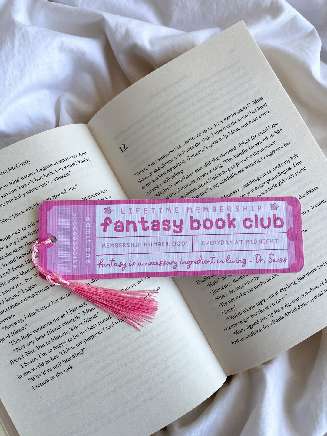 Fantasy Book Club Pink Book Club Bookmark Fantasy Reader Fantasy ...