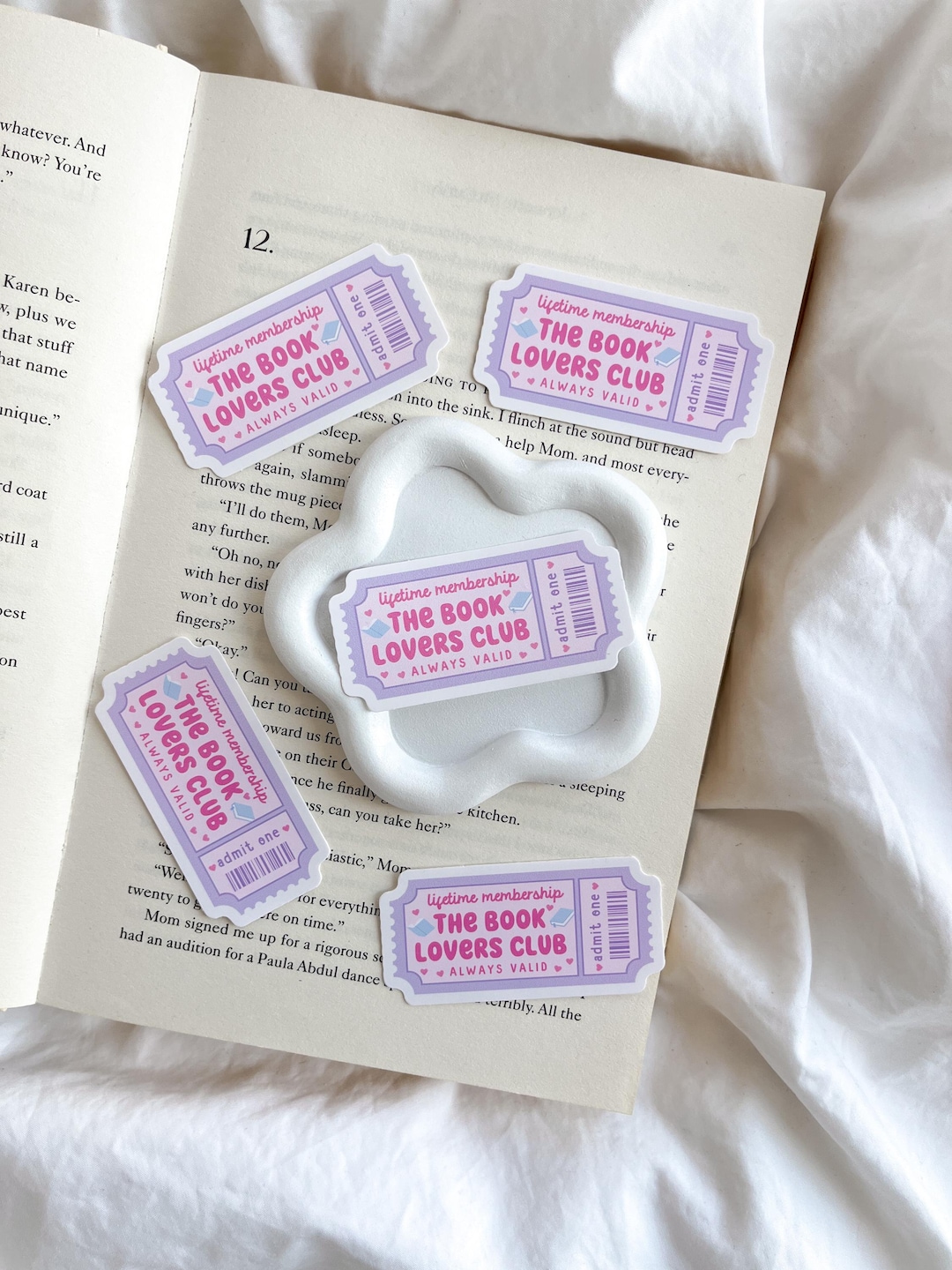 The Book Lovers Club Sticker | Cute Sticker | Book Club Ticket ...