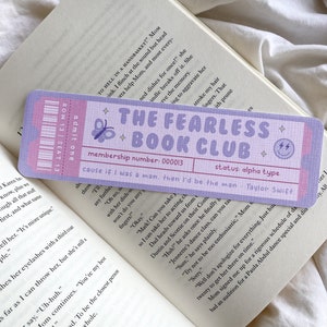 The Fearless Book Club Bookmark | Book Lover Bookmark | Bookish ...