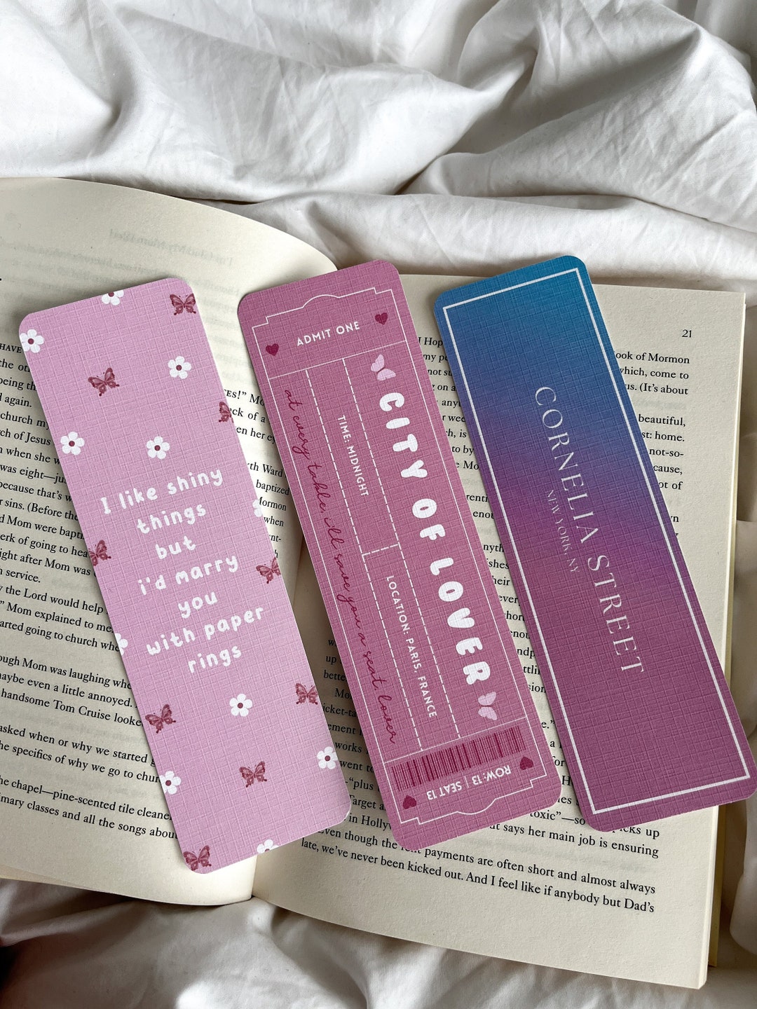 Lover Bookmark | Taylor Lover Bookmarks | Cornelia Street | Paper Rings ...