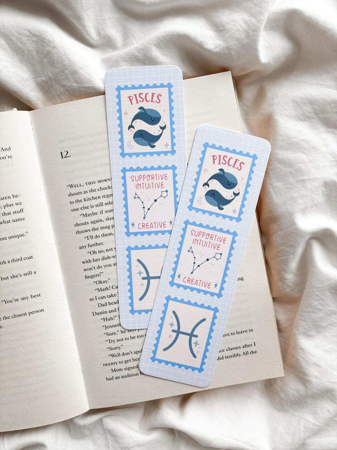 Pisces Star Sign Bookmark | Zodiac Star Sign Bookmark | Cute Star Sign ...