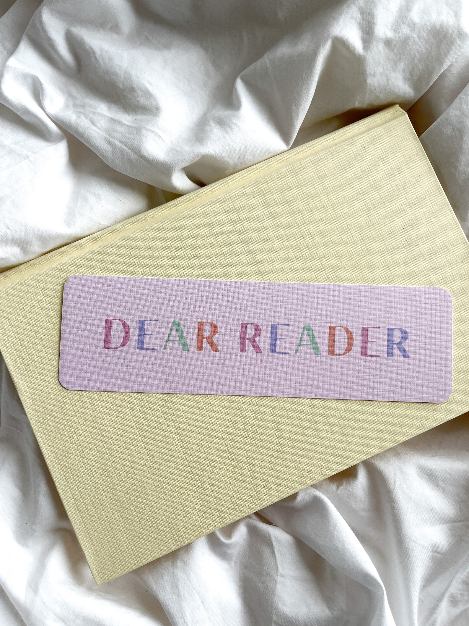 Dear Reader Bookmark | Cute Minimal Bookmark | Book Gift | Pastel ...