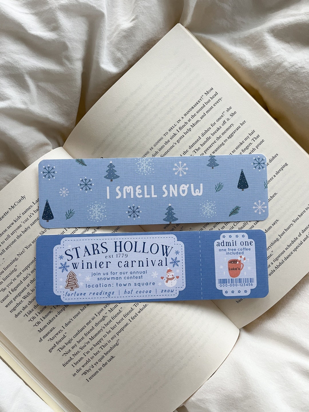 Stars Hollow Winter Carnival Bookmark | Cosy Winter Bookmark ...