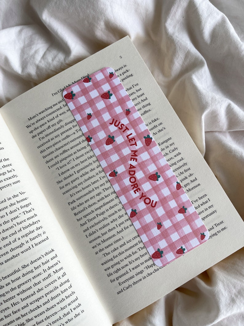 Gingham Bookmarks | Cute Cherry Peach Bookmark | Keep Driving ...