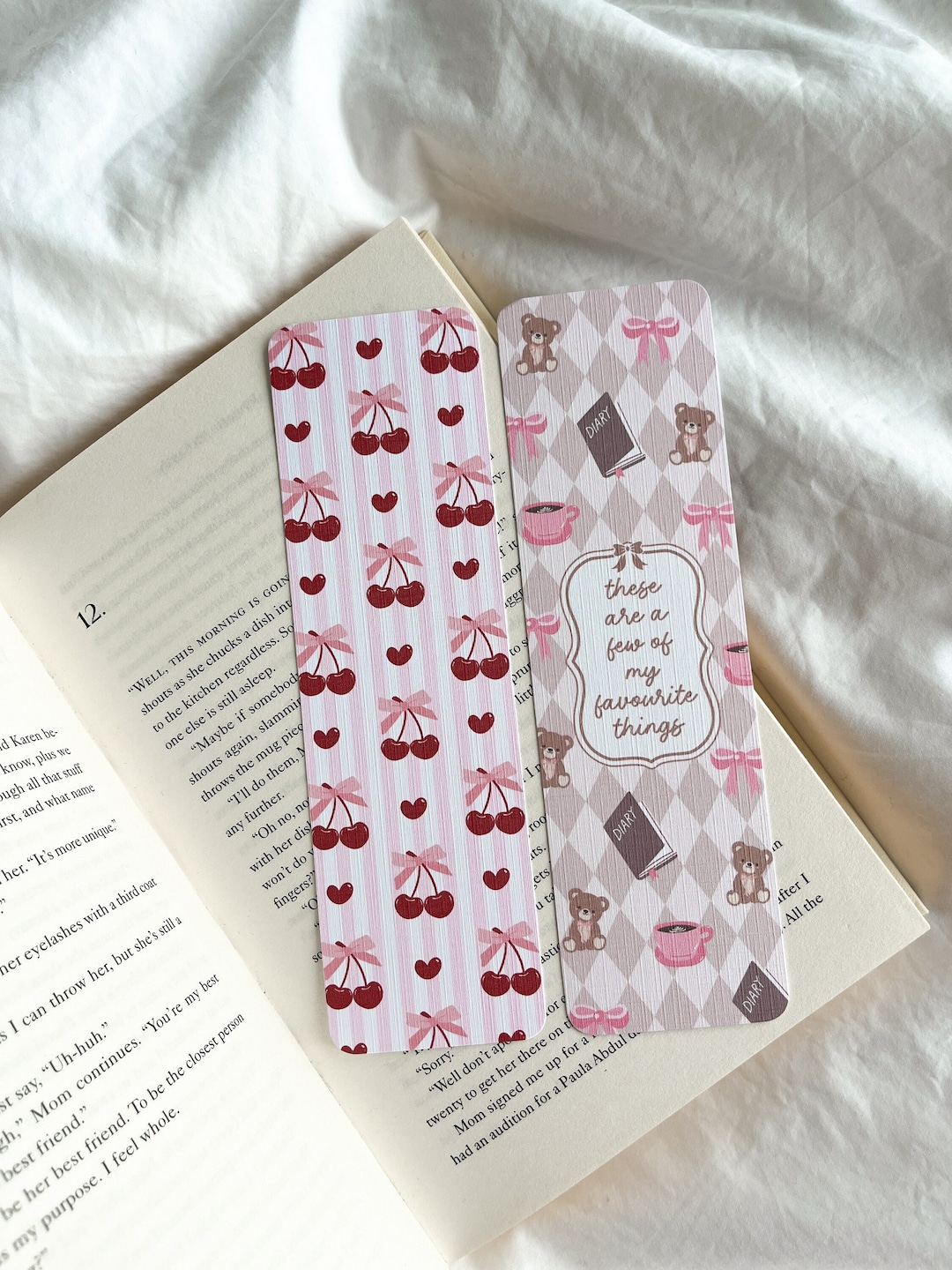My Favourite Things Bookmark | Soft Girl Bookmark | Girly Romantic ...