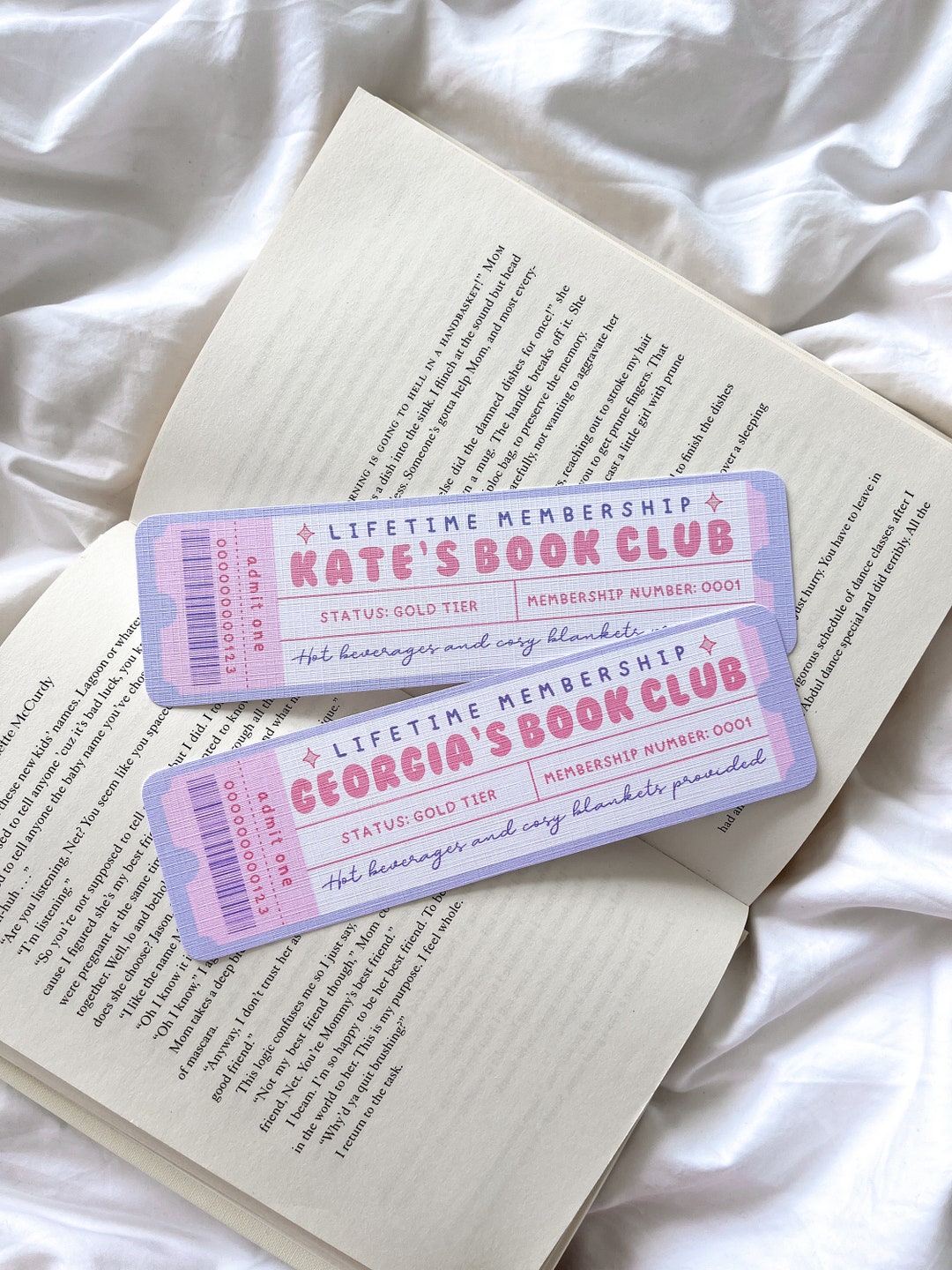 Purple Customised Personalised Name Bookmark | Personalised Book Club ...