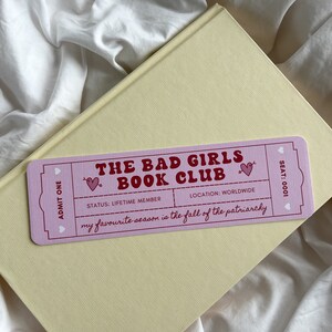 The Bad Girl Book Club Bookmark | Baddies Book Club | Feminist Bookmark ...