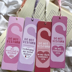 Do Not Disturb Bookmark Series | in My Romance Era | Book Lover | Busy ...