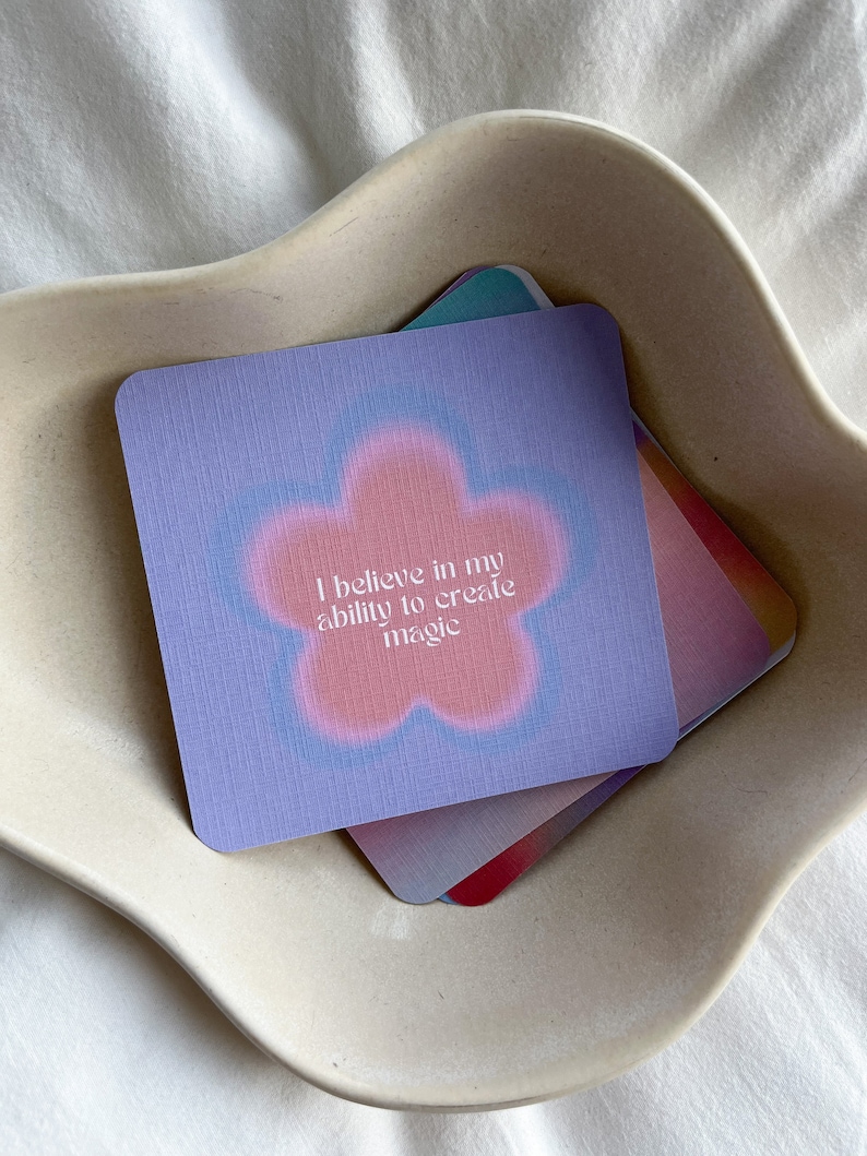 Colourful Positive Affirmation Cards | Wellbeing Gift | Mindfulness ...