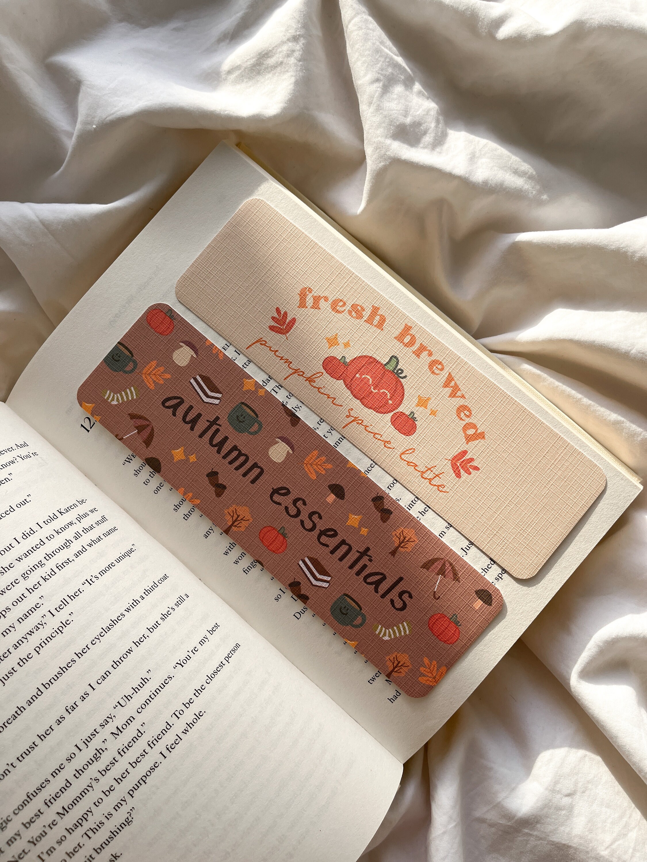 Pumpkin Bookmark | Autumn Essentials Bookmark | Fall | Cosy Season ...