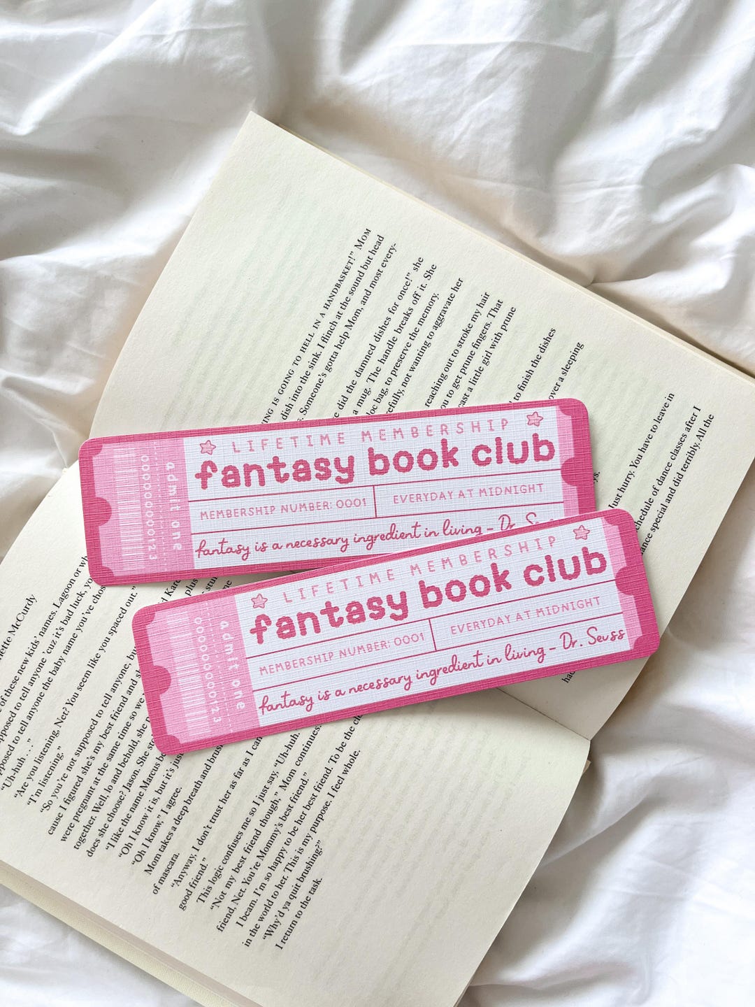 Fantasy Book Club | Pink Book Club Bookmark | Fantasy Reader | Fantasy ...