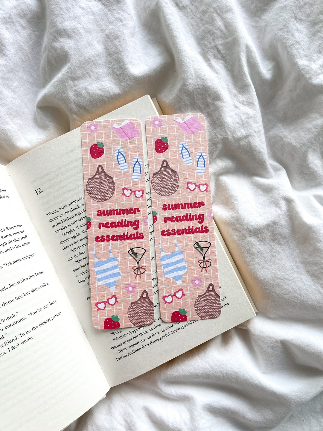 Summer Reading Essentials Bookmark | Summer Reads Bookmark | Cute ...