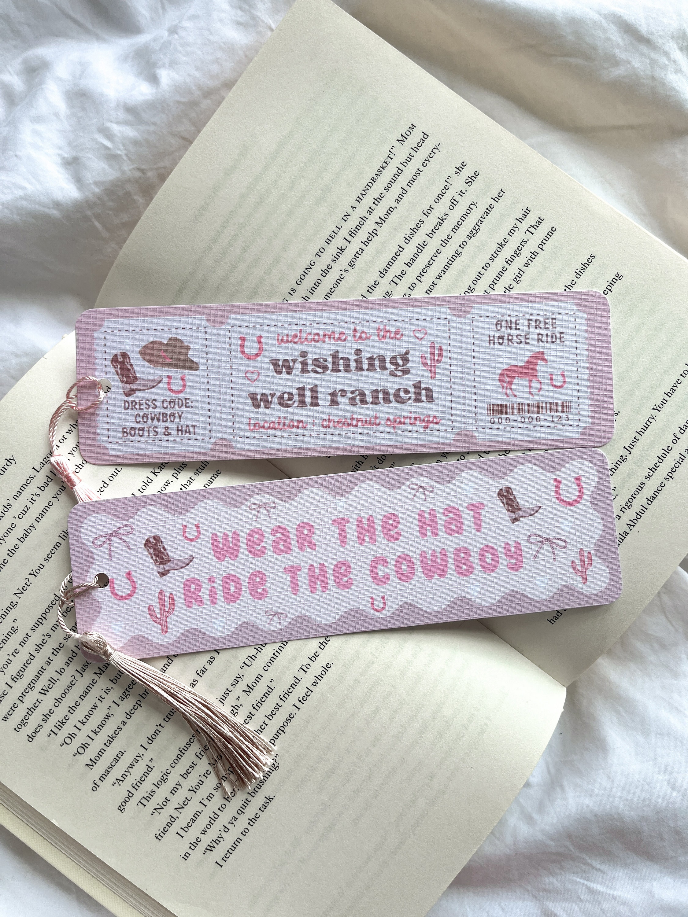 Chestnut Springs Bookmark | Wishing Well Ranch Bookmark | Cowboy ...