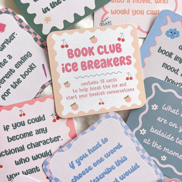 Book Club Ice Breaker Questions - Etsy