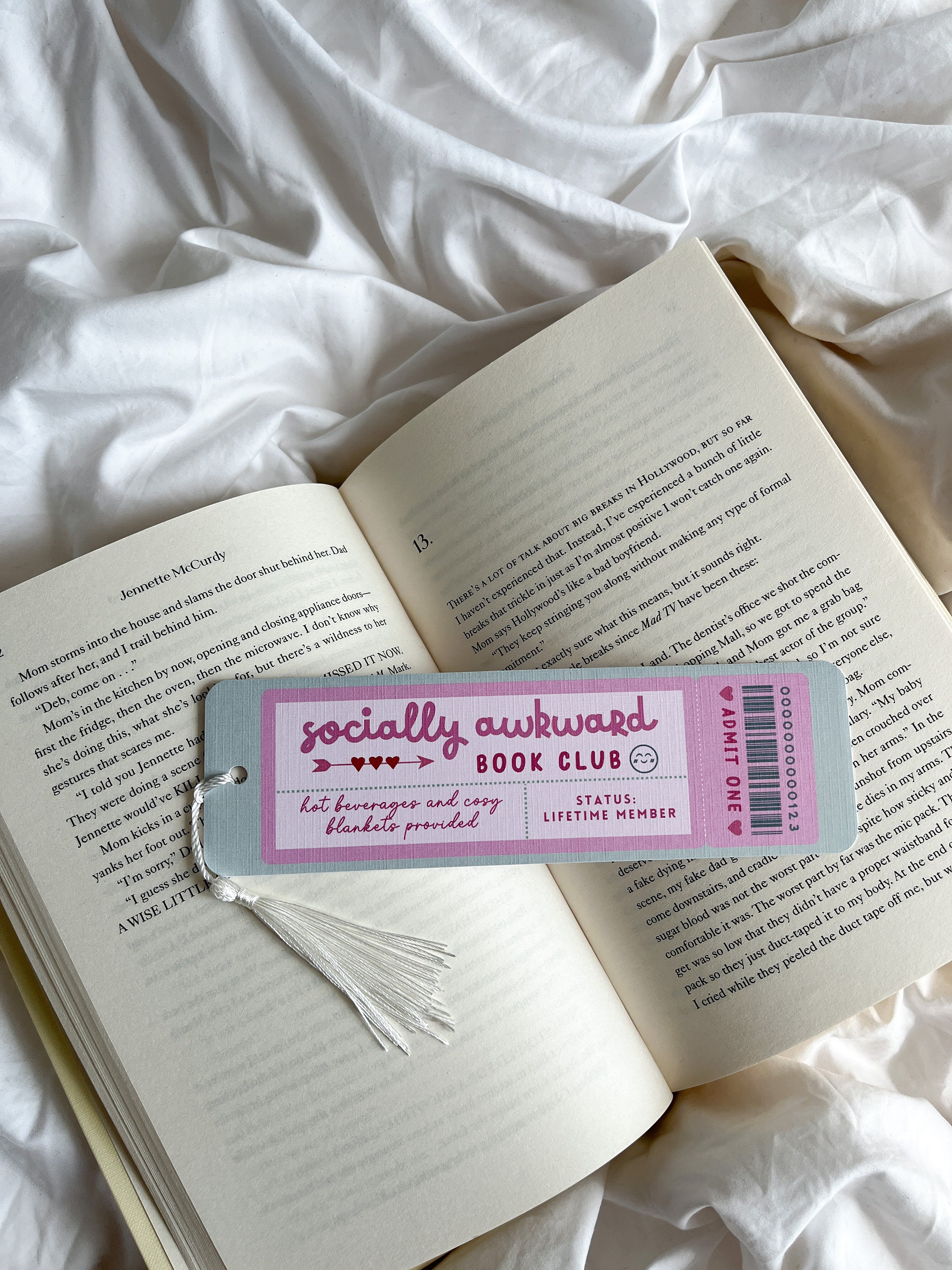 Socially Awkward Book Club Bookmark | Bookmark Ticket Voucher | Social ...