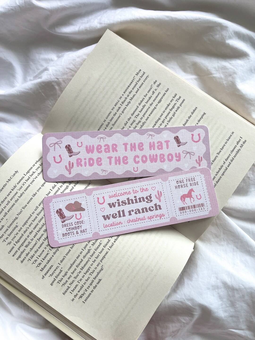 Chestnut Springs Bookmark | Wishing Well Ranch Bookmark | Cowboy ...
