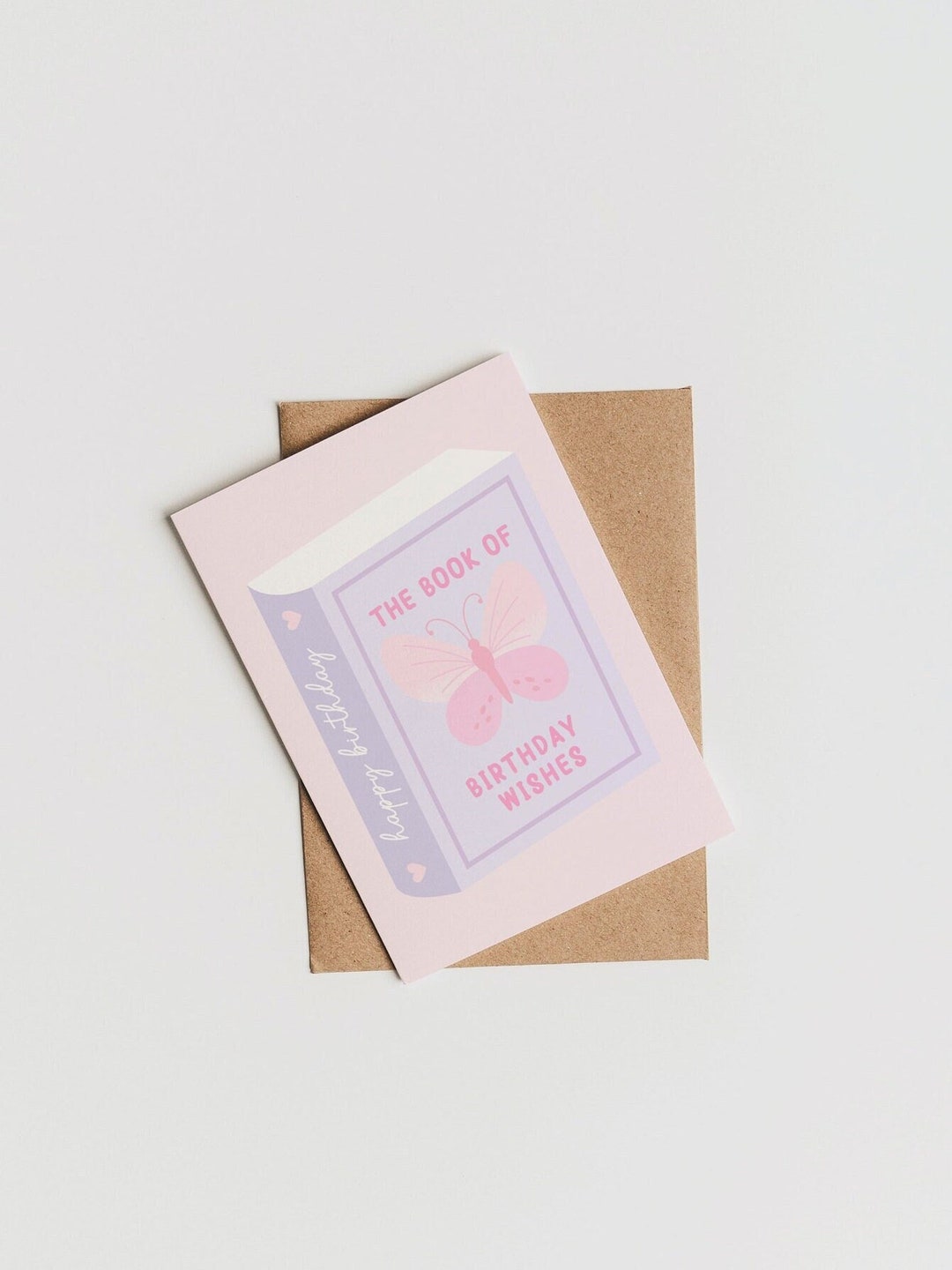 The Book of Birthday Wishes | Book Themed Birthday Card | Butterfly ...