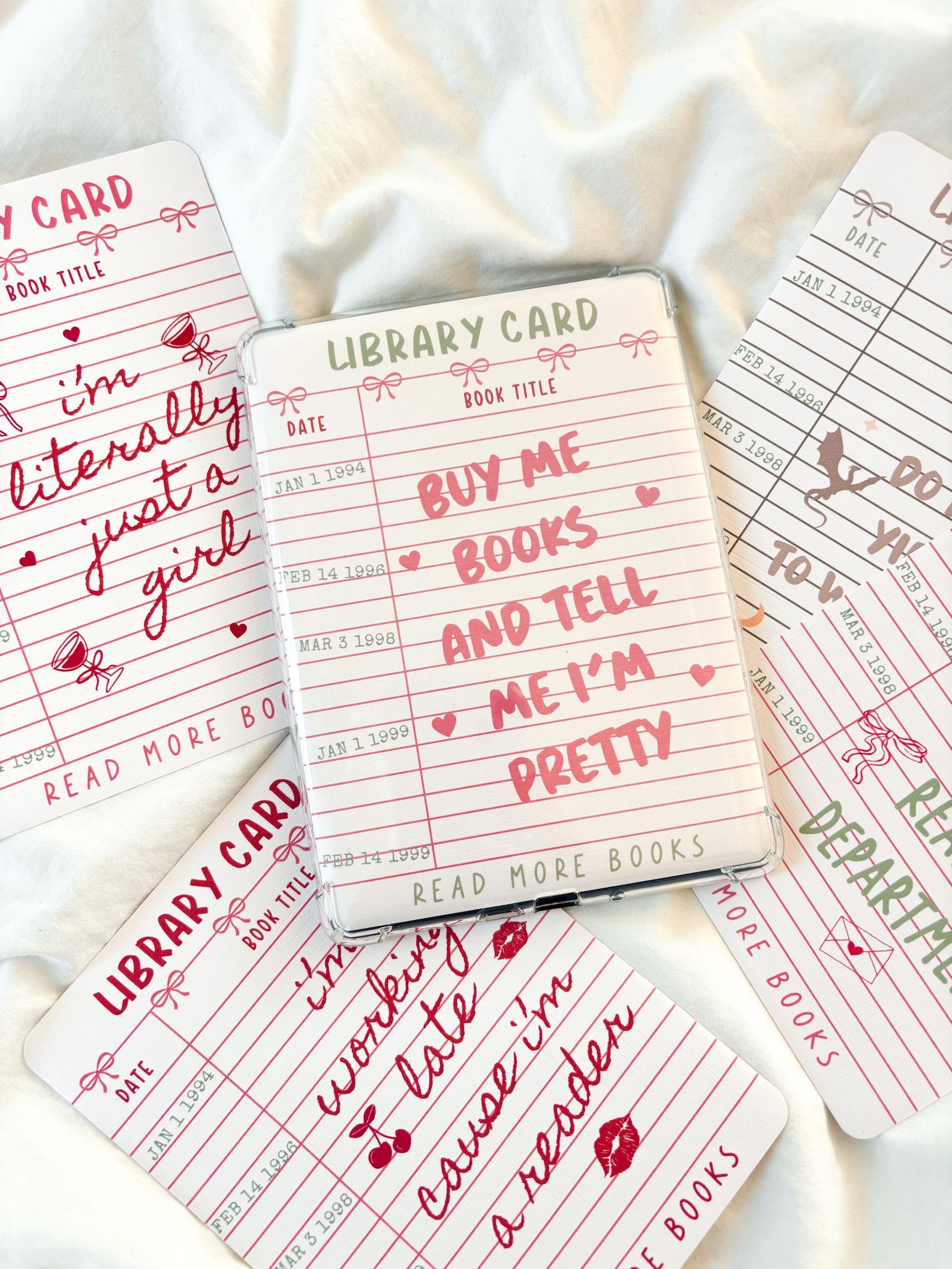 Buy Me Books and Tell Me I'm Pretty Insert | Vintage Library Card ...