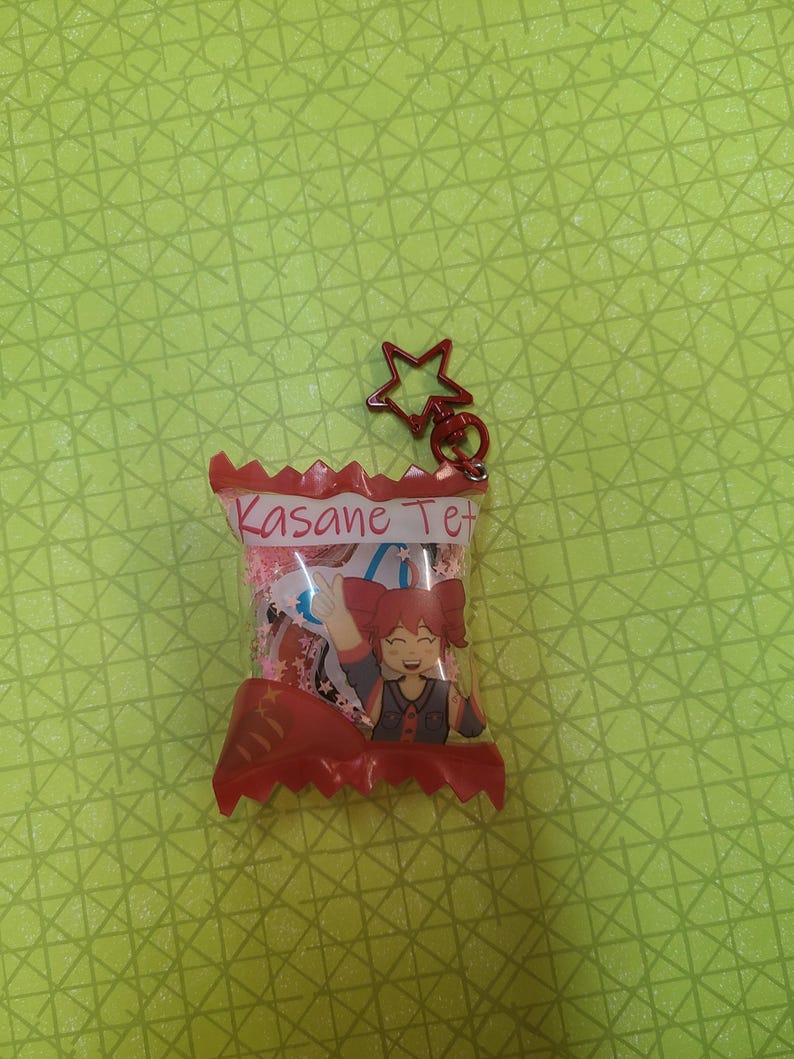 B Grade Kasane Teto Candy Bag Shaker Keychains - Etsy