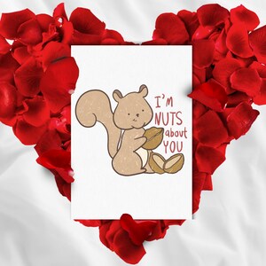 Retro Im Nuts About You Valentines Day Card | Cute Valentine Card ...
