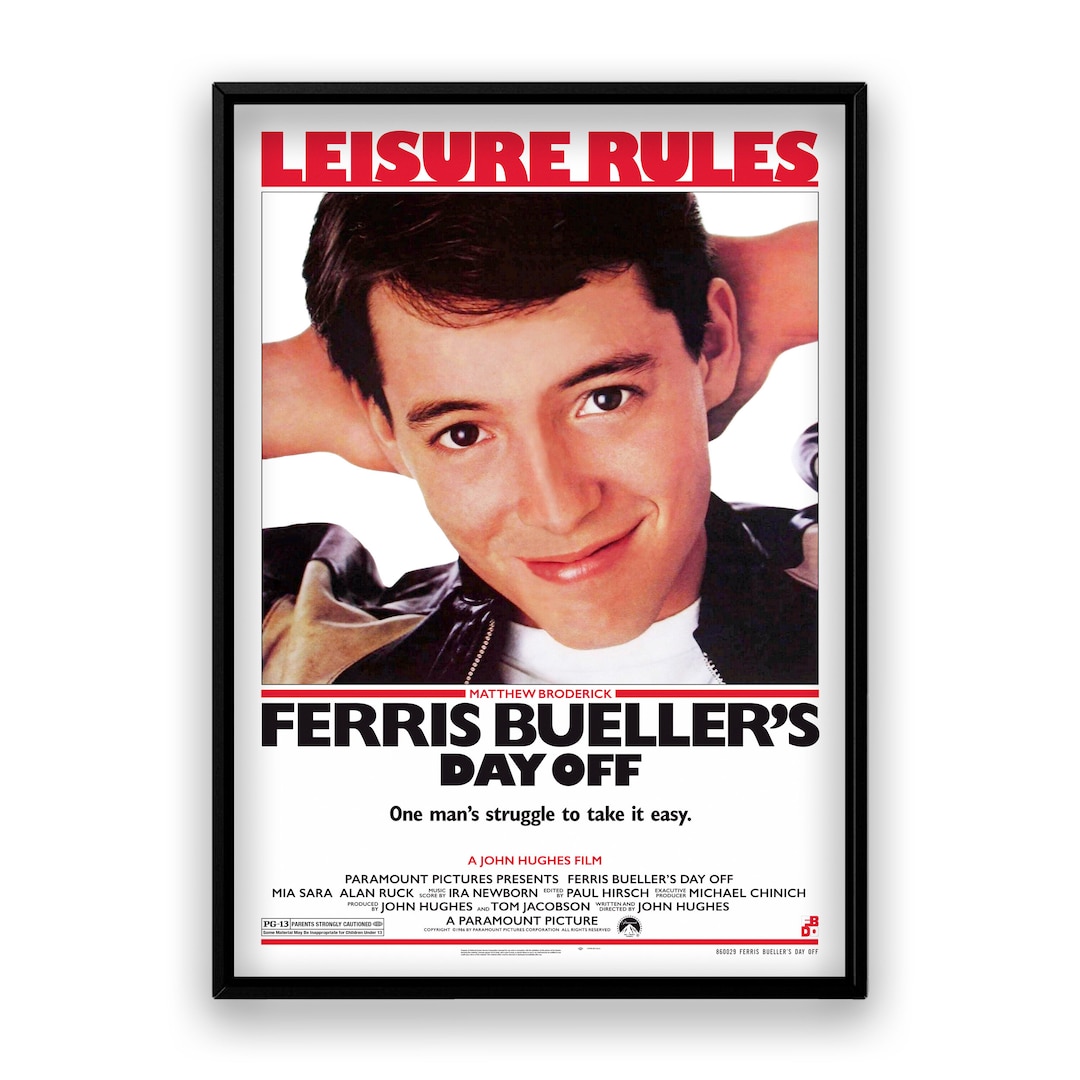 Ferris Buellers Day off Movie Poster Wall Art Prints, Home Decor ...