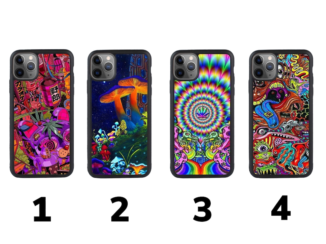 Psychedelic Trippy Phone Case for iPhone 11 12 13 14 iPhone XR X Pro ...
