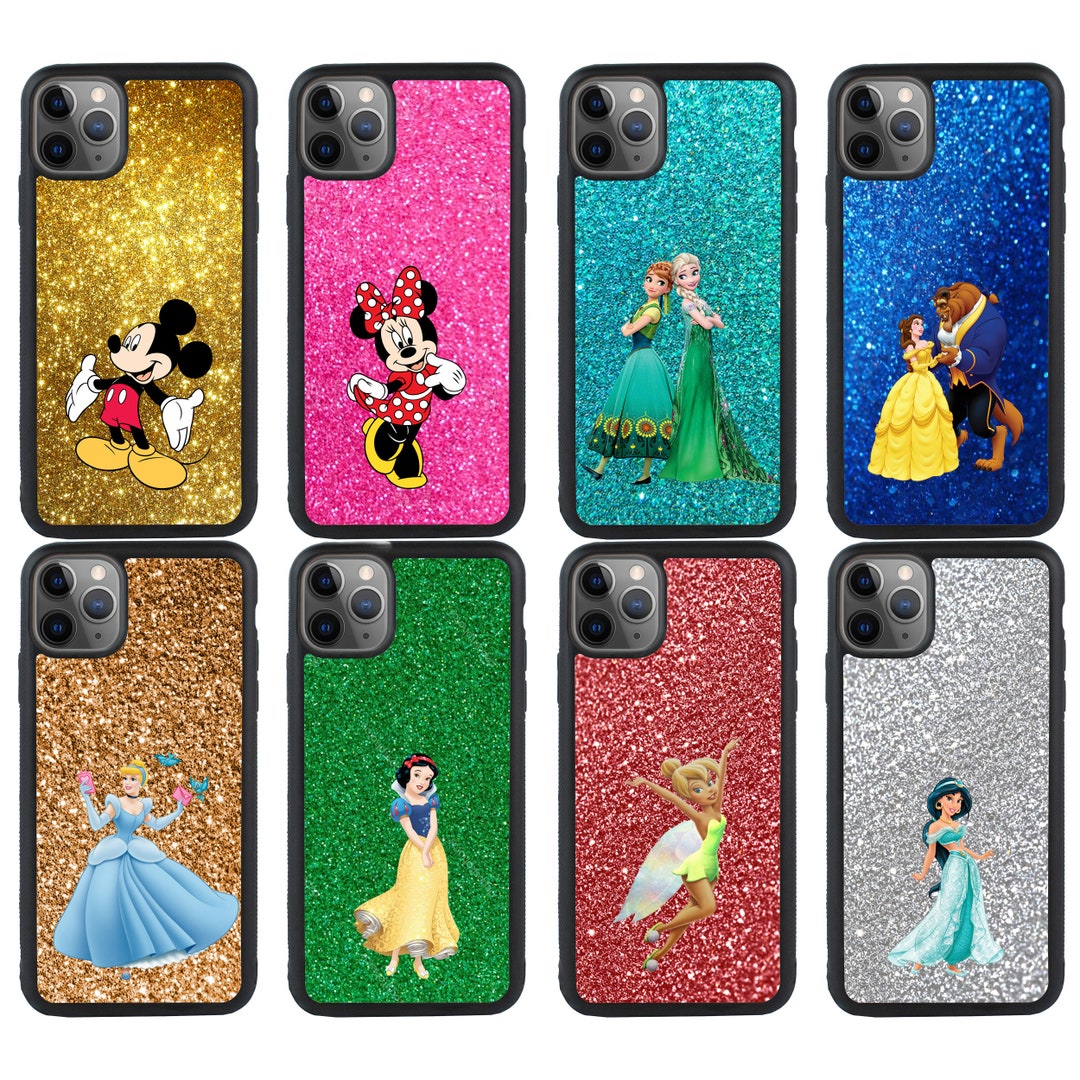 Princess Glitter Effect Phone Case for iPhone 6 7 8 11 12 13 14 15 ...