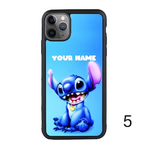 Personalised Stitch Phone Case for iPhone 11 12 13 14 15 16 XR X Pro ...