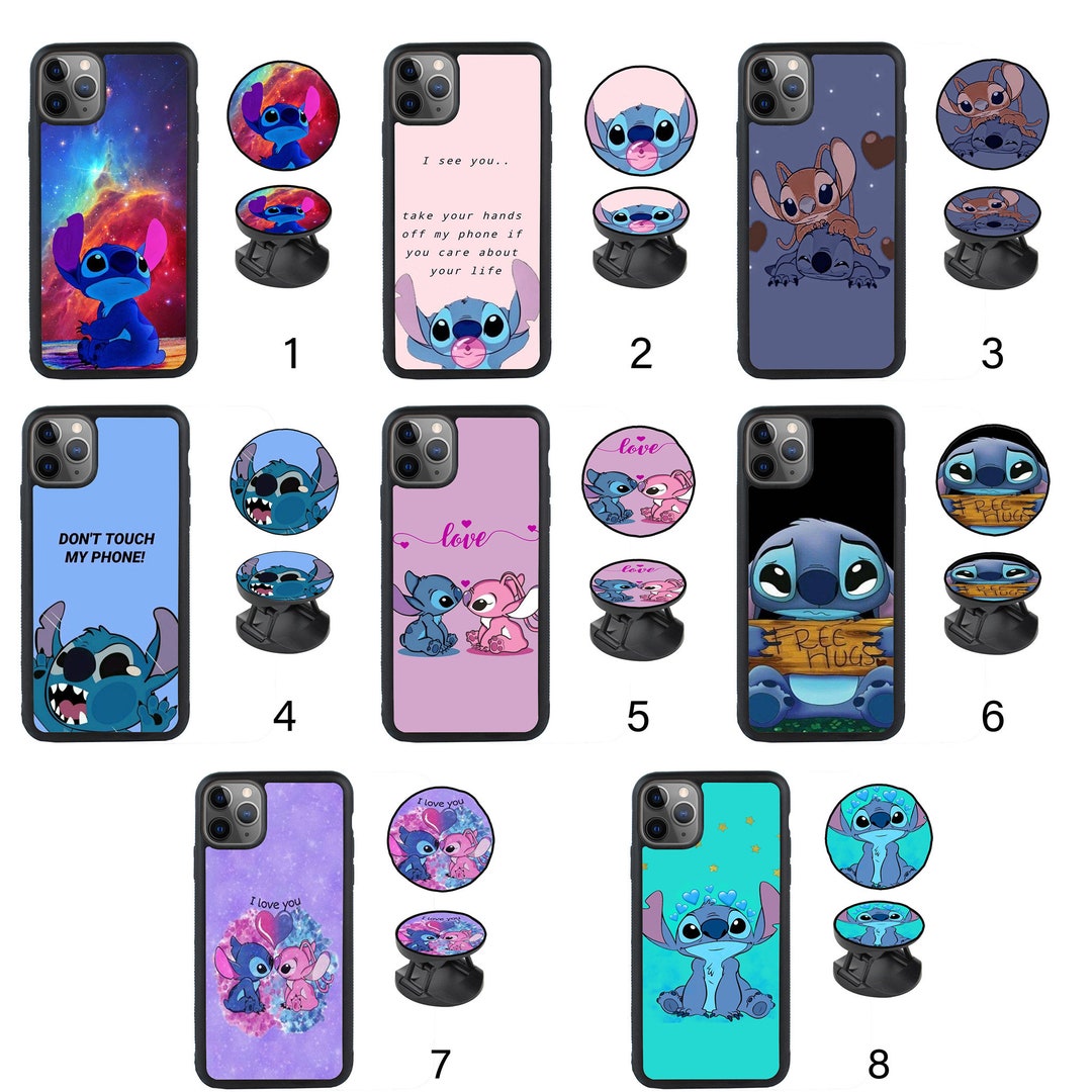Stitch Phone Case and Phone Grip for iPhone 11 12 13 14 iPhone XR X Pro ...