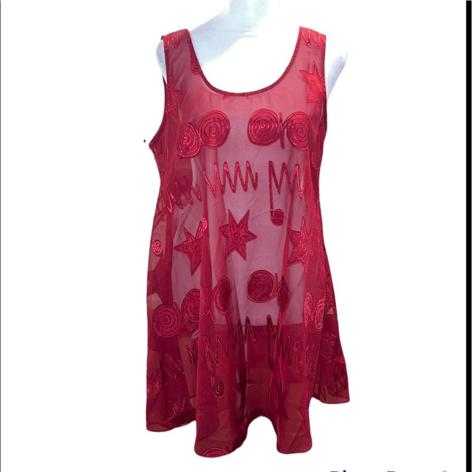 Vintage Gold Label Victoria's Secret Red Sheer Pajama Set Size Small ...