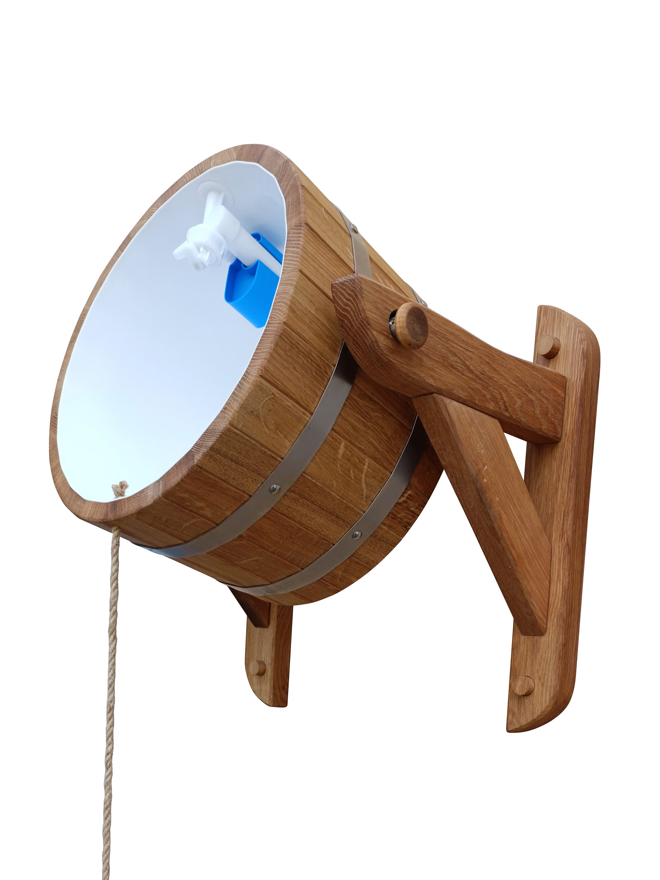 Sauna Cold Water Shower (oak) 12l With Rope Pull / Sauna Waterfall - Etsy