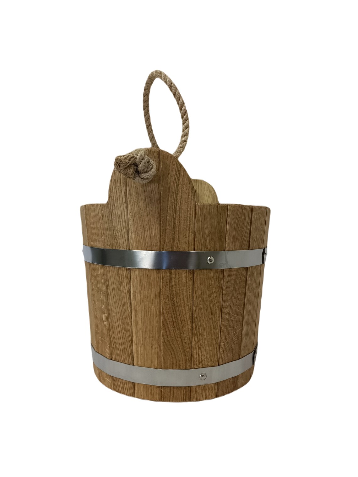 Oak Sauna Bucket 12 L With Rope , Wooden Sauna Bucket, Sauna ...