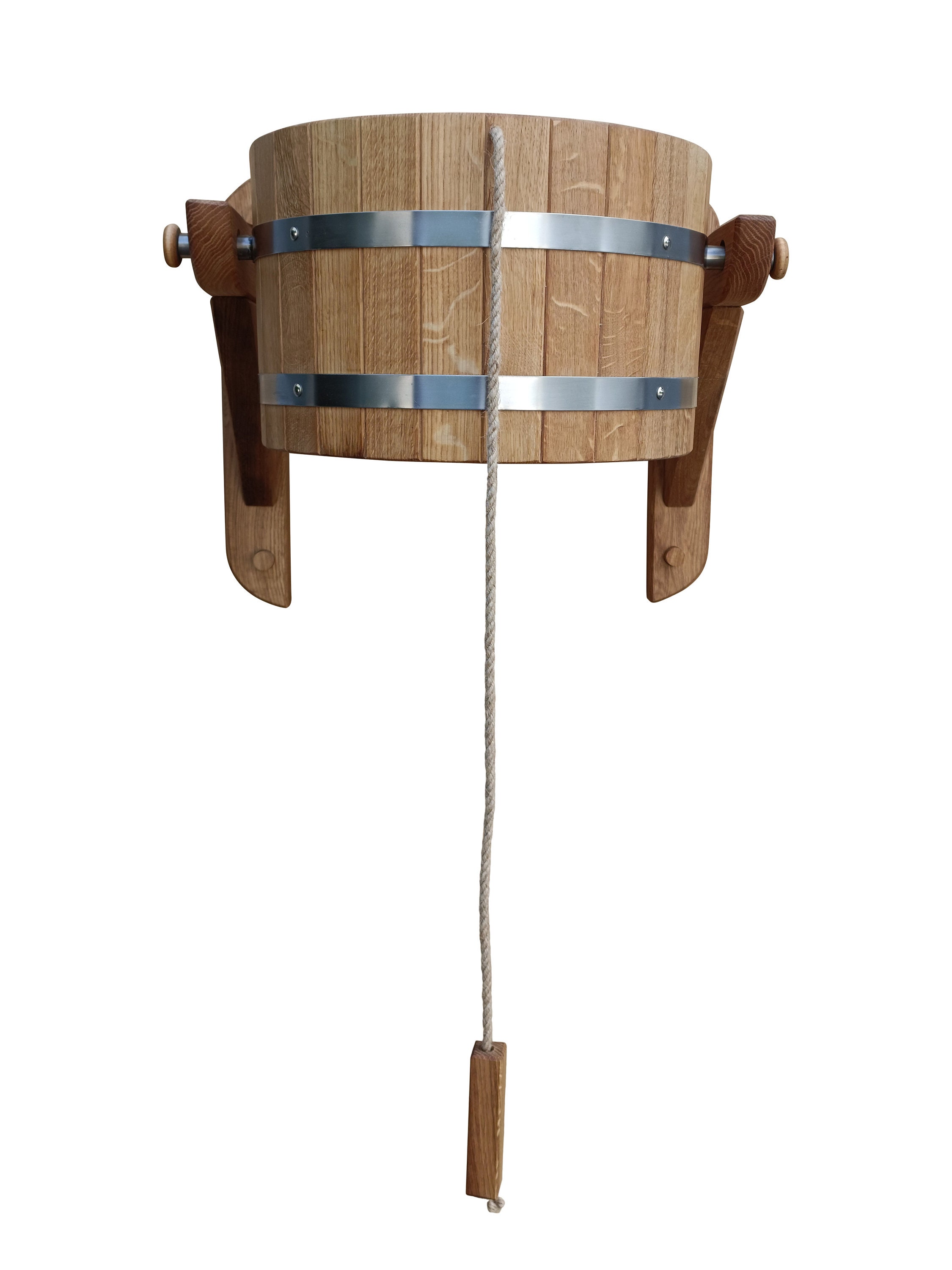 Sauna Cold Water Shower (oak) 12l With Rope Pull / Sauna Waterfall - Etsy