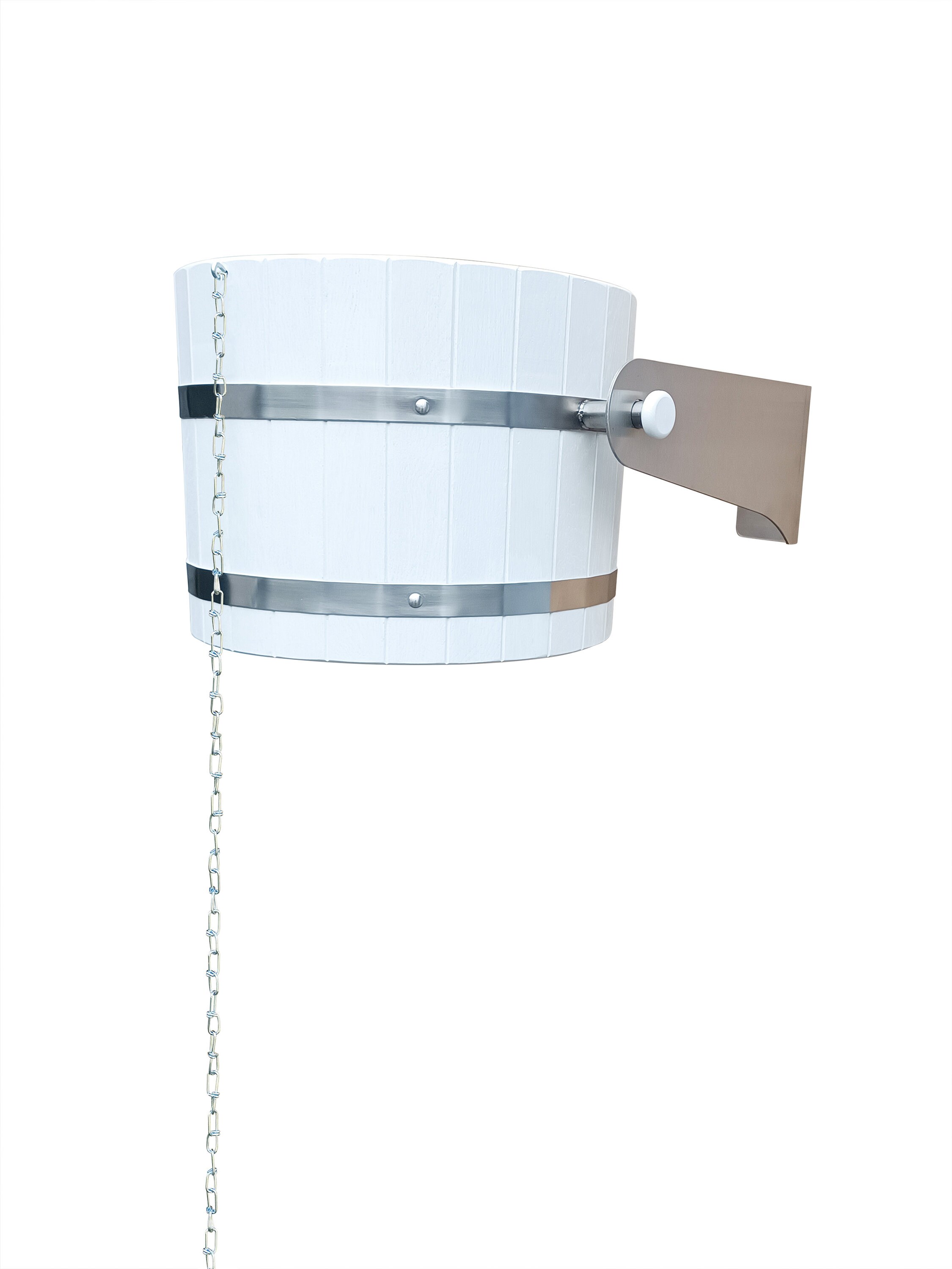 White Oak Sauna Bucket Shower 20l / Sauna Waterfall White Painted - Etsy