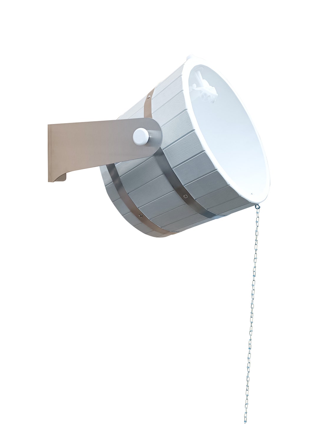 White Oak Sauna Bucket Shower 20l / Sauna Waterfall White Painted - Etsy