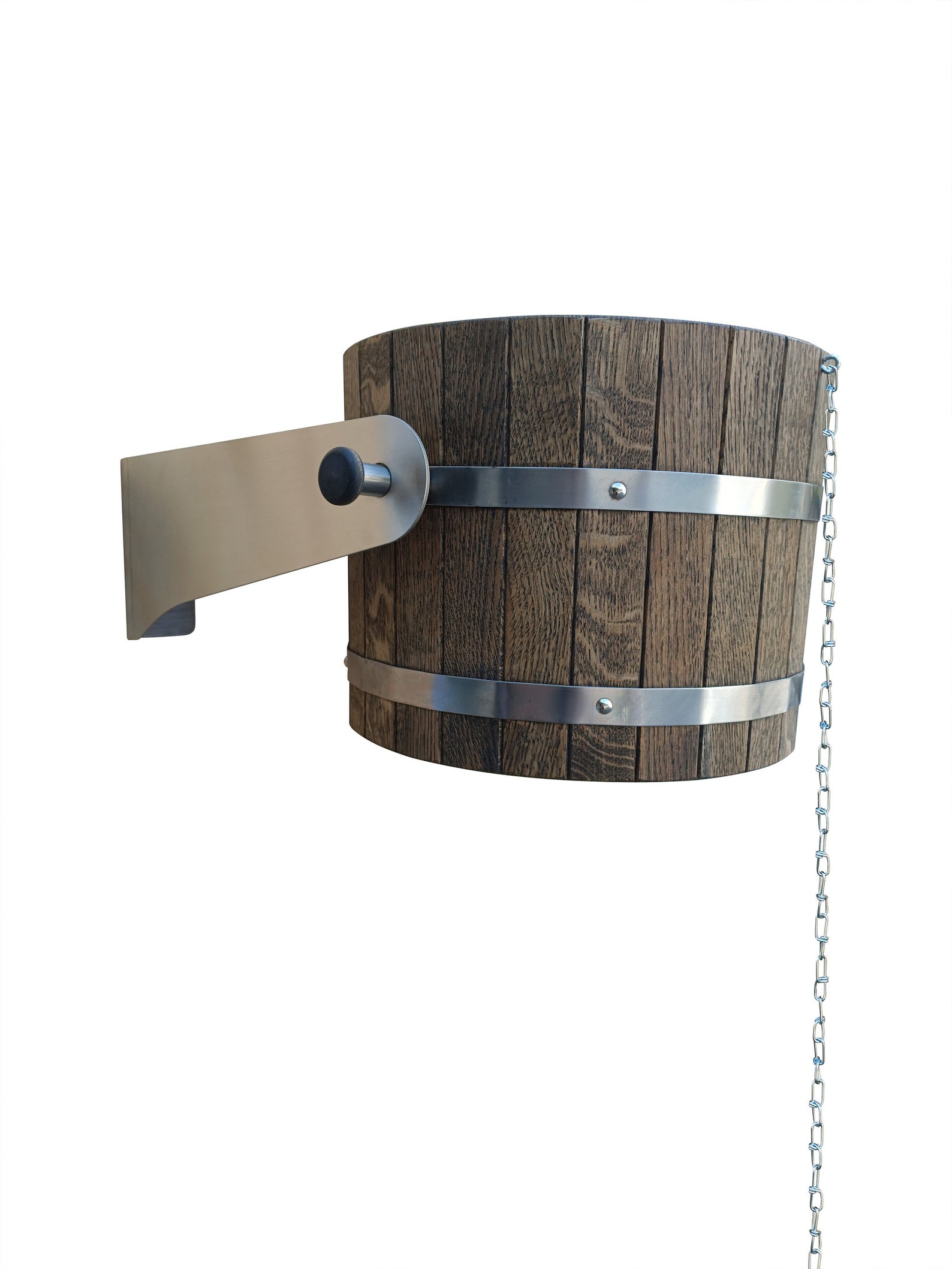 Dark Brown Oak Sauna Bucket Shower 20l / Brown Sauna Cold Shower - Etsy
