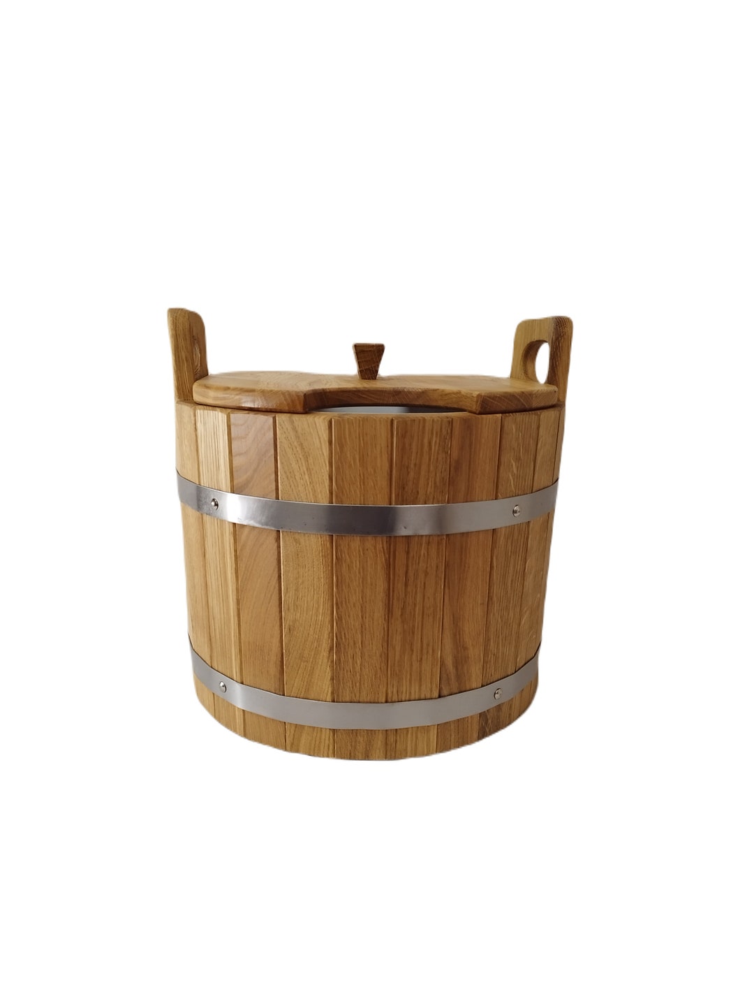 20l Sauna Bucket With Handles and Lid / Bucket With Lid/ Handmade Wood ...
