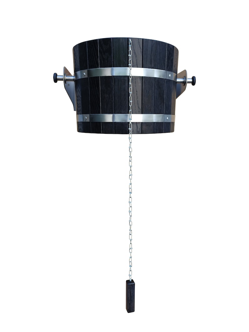 Black Oak Sauna Bucket Shower 20l / Black Sauna Cold Shower - Etsy