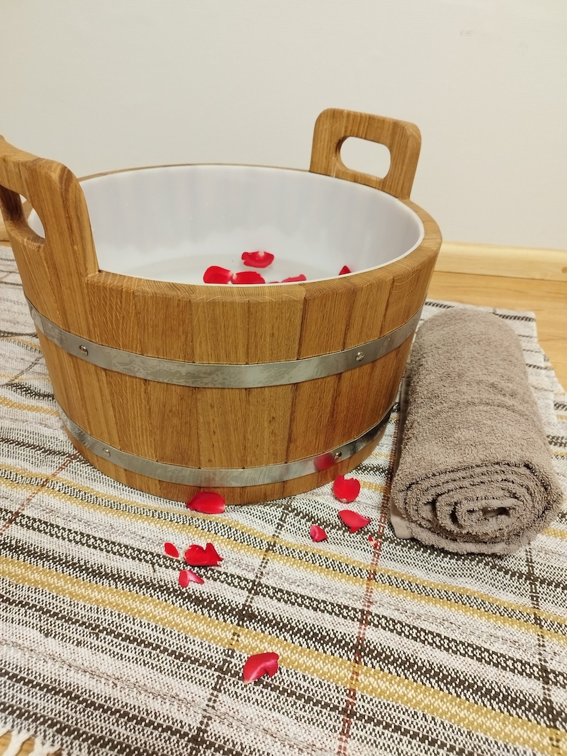 Oak Foot Bath With Handles 25l ( Handmade) - Etsy