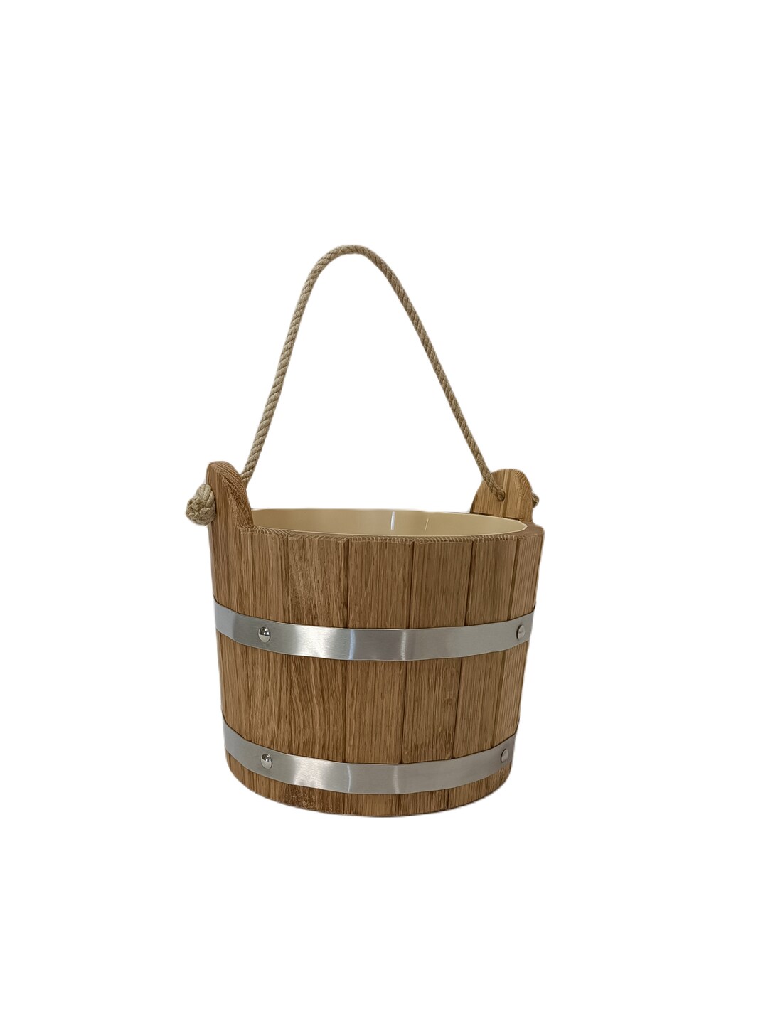 Oak Sauna Bucket 5 L With Rope , Wooden Sauna Bucket, Sauna Accessories ...
