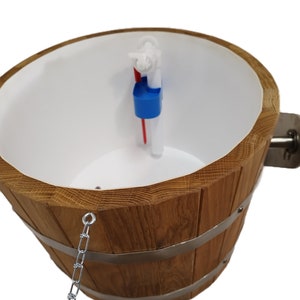 Sauna Bucket Shower 20l With Stainless Steel Holders / Sauna Waterfall ...