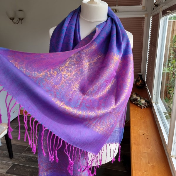 Purple Pashmina - Etsy