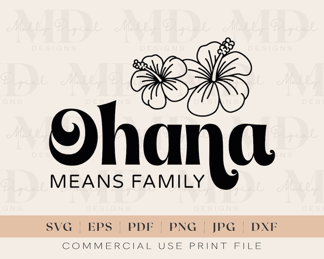 Ohana SVG Lilo & Stitch SVG Ohana bedeutet Familie PNG Sublimation ...