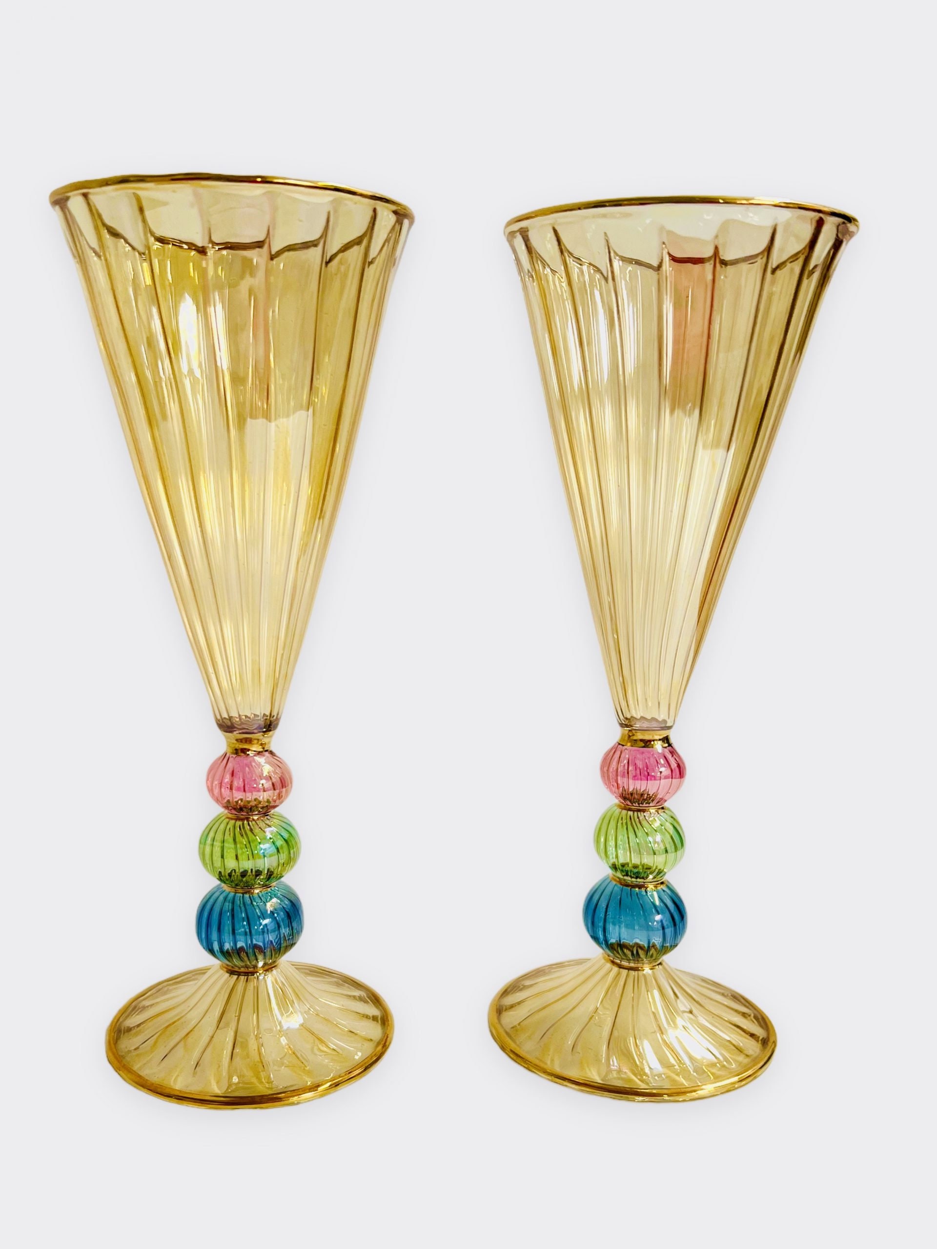 Bubble Stem Wine Glasses Set Of 2 Antique Wine Goblet His And Hers Glasses Contemporary