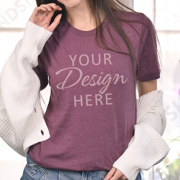 Heather Maroon Shirt - Etsy