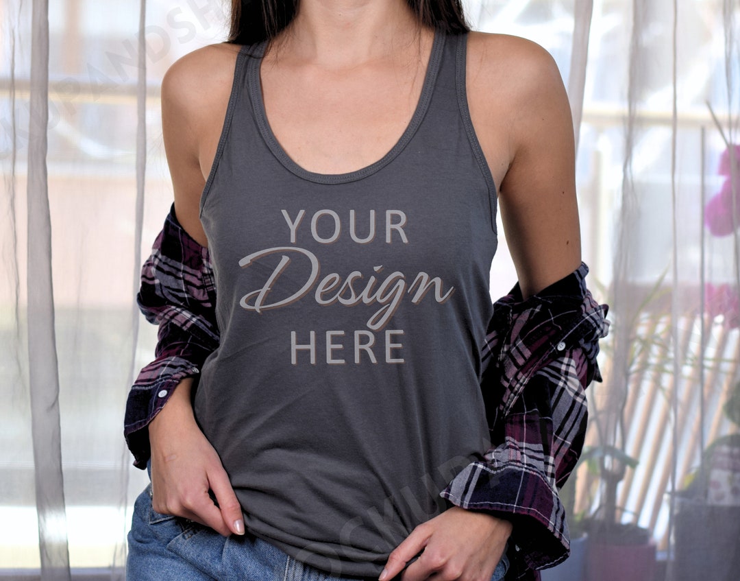 Next Level 1533 Mockup, Dark Grey 1533 Tank Top Mockup, Next Level ...
