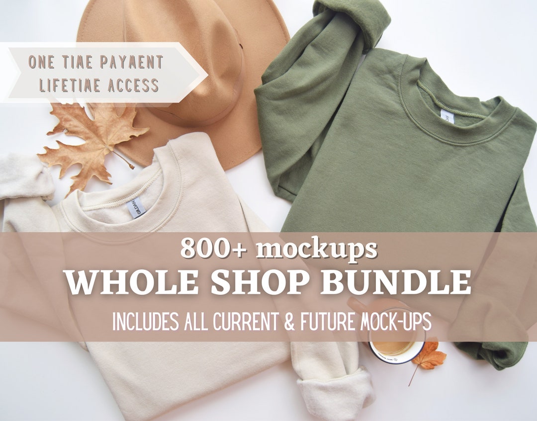 Whole Shop Bundle, Entire Shop Mockup Bundle, Bella Canvas 3001 Bundle ...