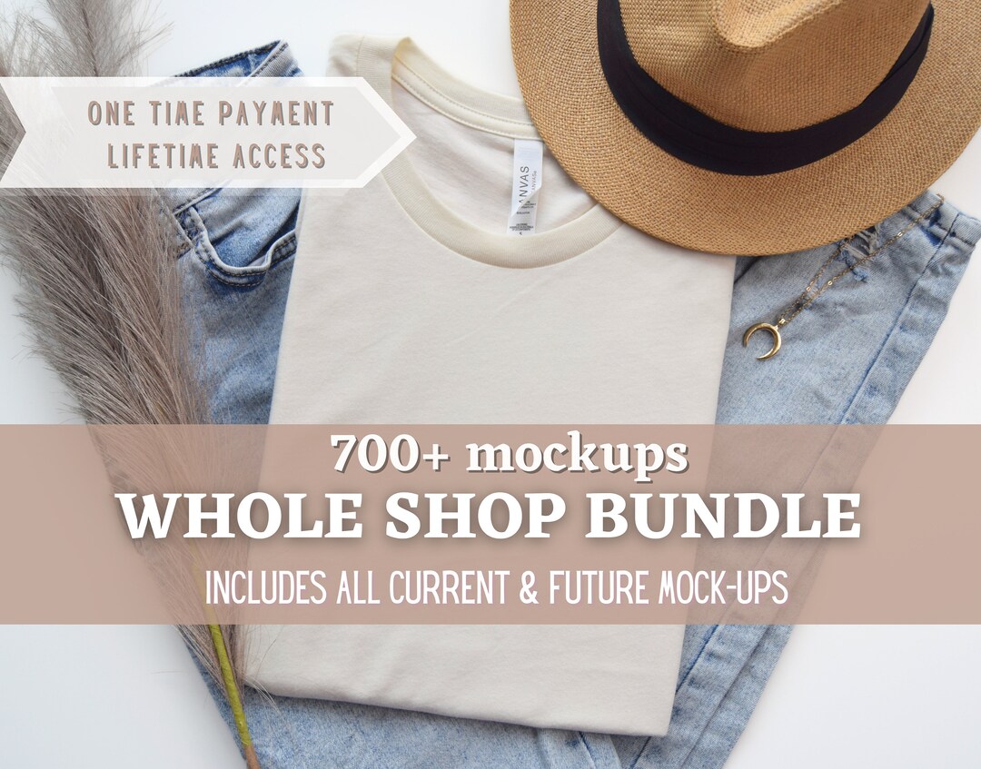 Whole Shop Bundle, Entire Shop Mockup Bundle, Bella Canvas 3001 Bundle ...