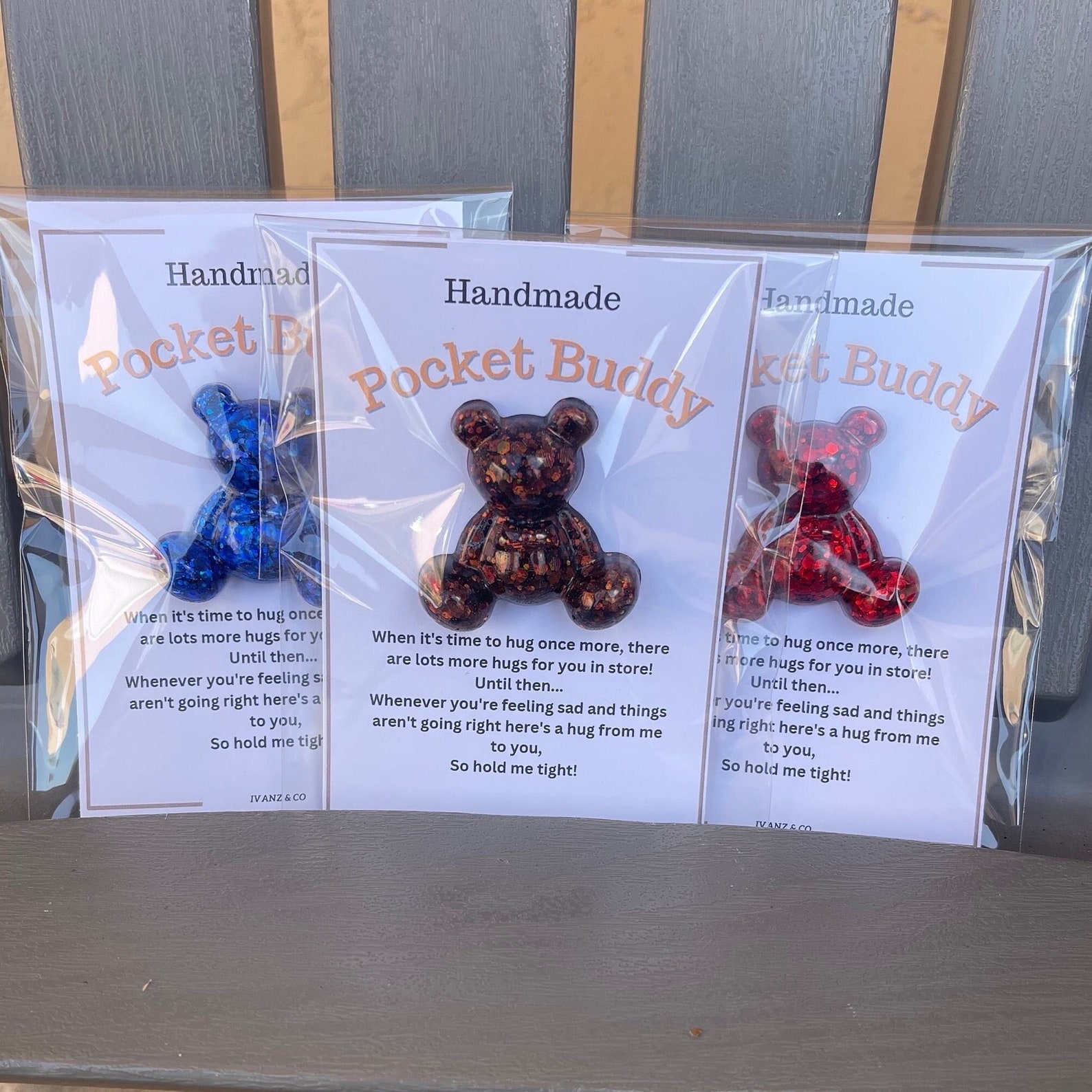 Pocket Buddy, Pocket Bear, Pocket Hug, Bear Gift, Anxiety Reliever ...
